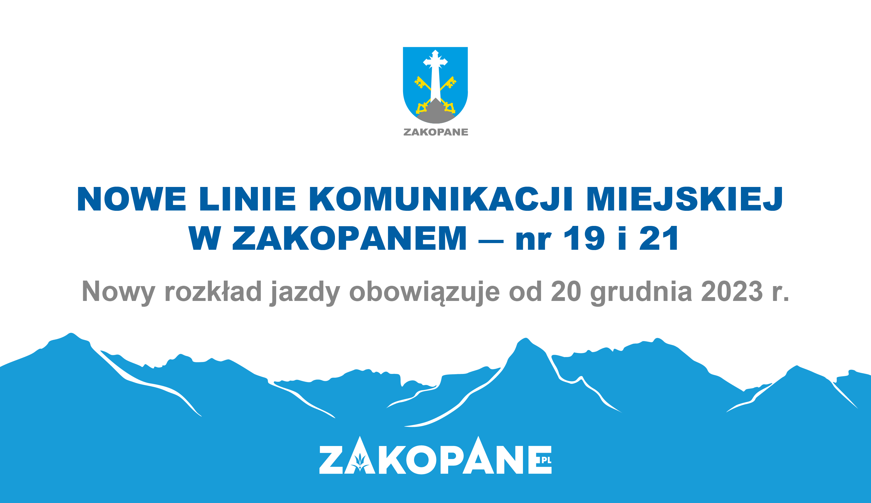 Nowe linie komunikacji miejskiej w Zakopanem – nr 19 i 21 | Zakopane ...