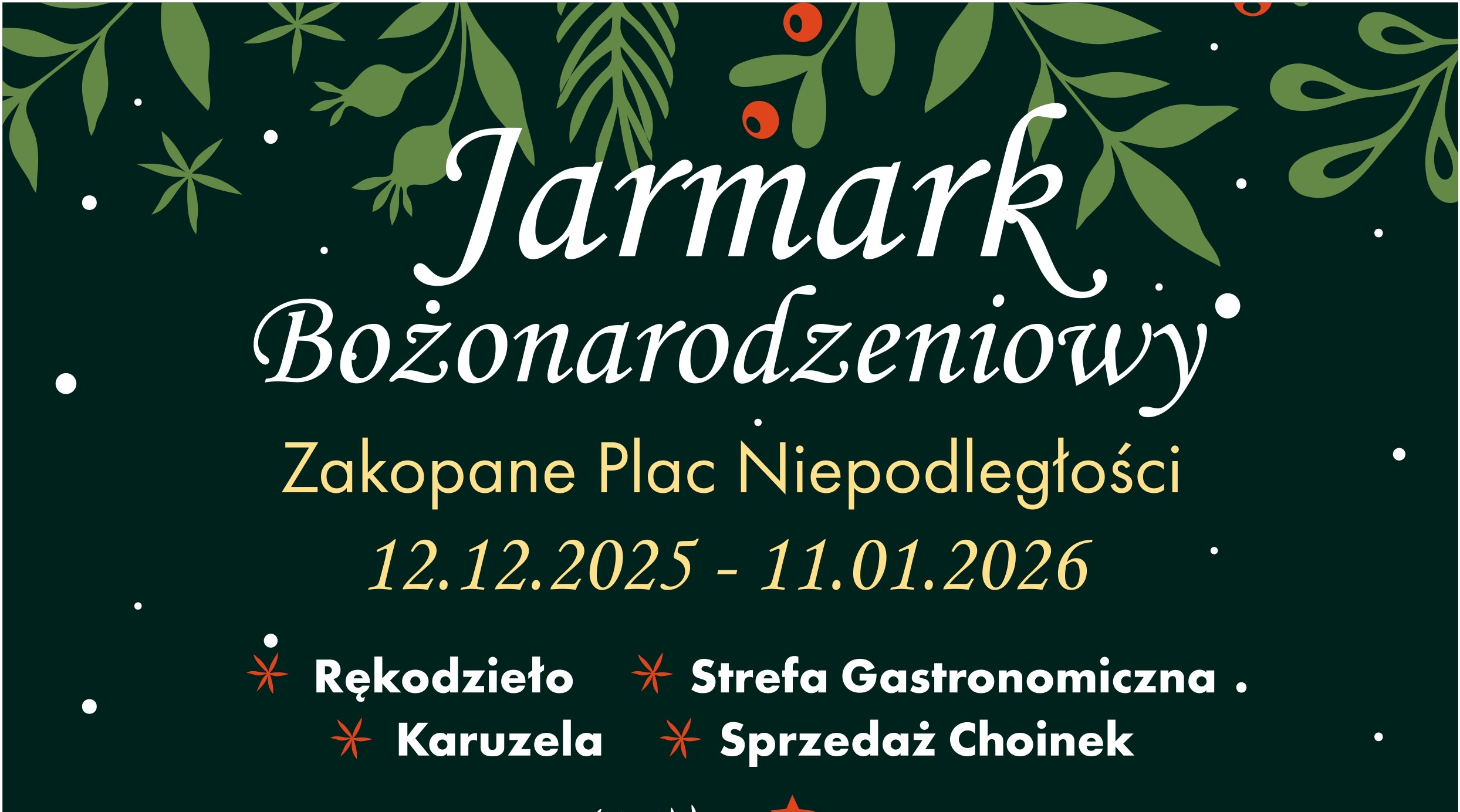 Jarmark Bożonarodzeniowy | Zakopane - oficjalny serwis internetowy